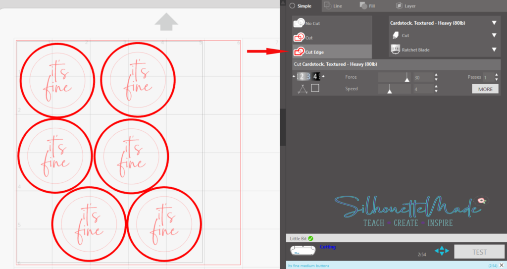 Foil and Cut Buttons - Sarah's Create Studio